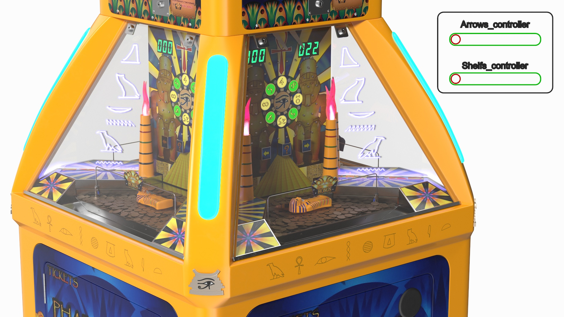 3D Golden Pharaoh Game Machine Rigged - TurboSquid 2318990