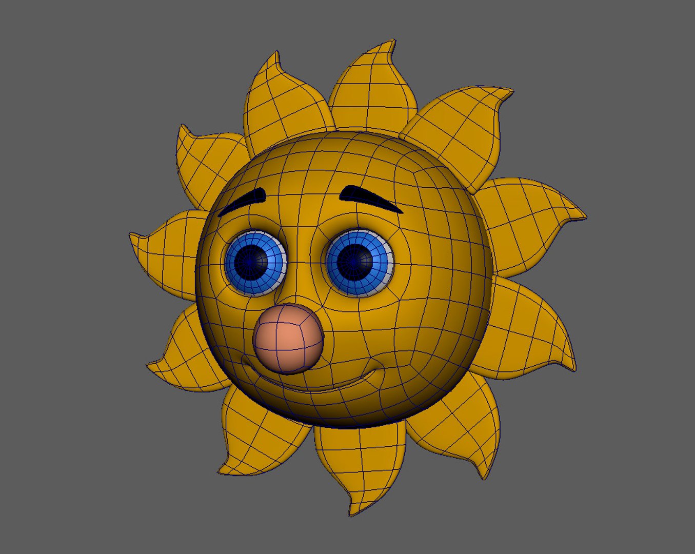 3D Cartoon Sun - TurboSquid 1421778