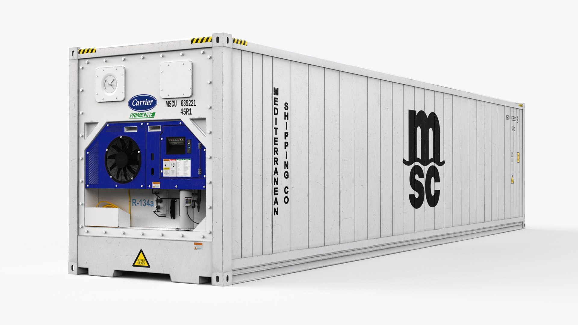 40feet MSC Container Reefer CARRIER 3D Model - TurboSquid 2140283