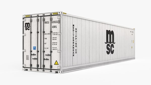 modelo 3d PORTADOR REEFER DE CONTENEDORES MSC DE 40 PIES - TurboSquid ...