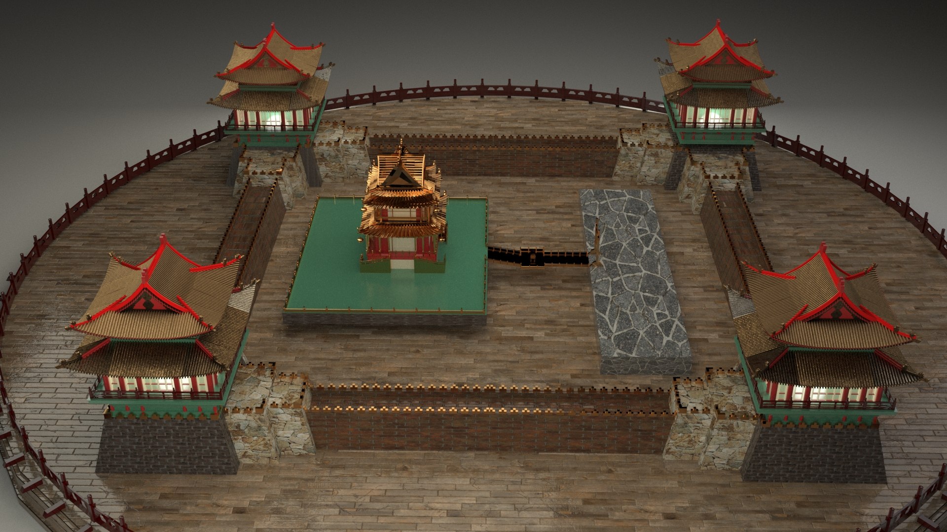 3D Chinese Castle Model - TurboSquid 1940225