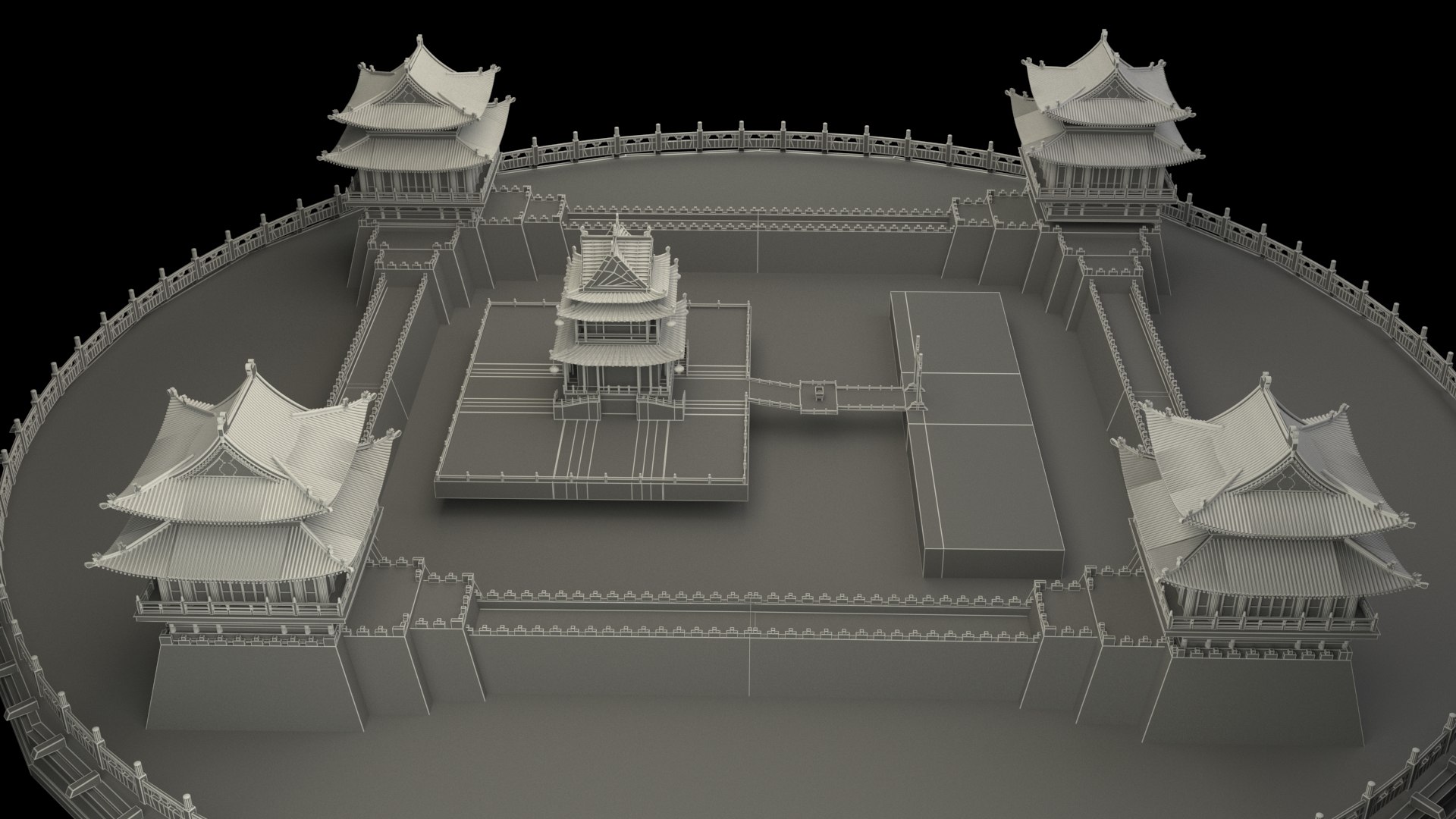 3D Chinese Castle Model - TurboSquid 1940225