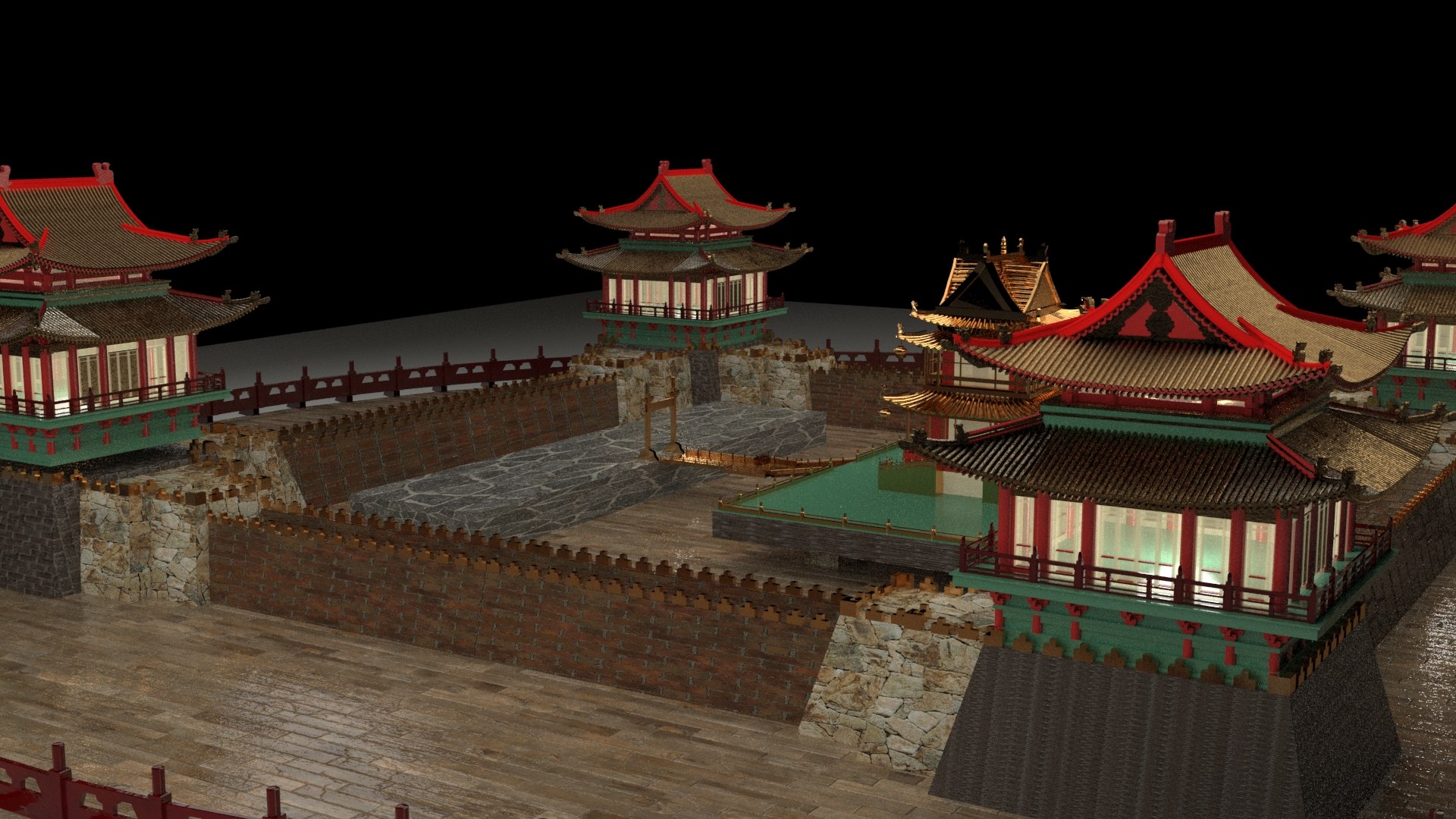 3D Chinese Castle Model - TurboSquid 1940225
