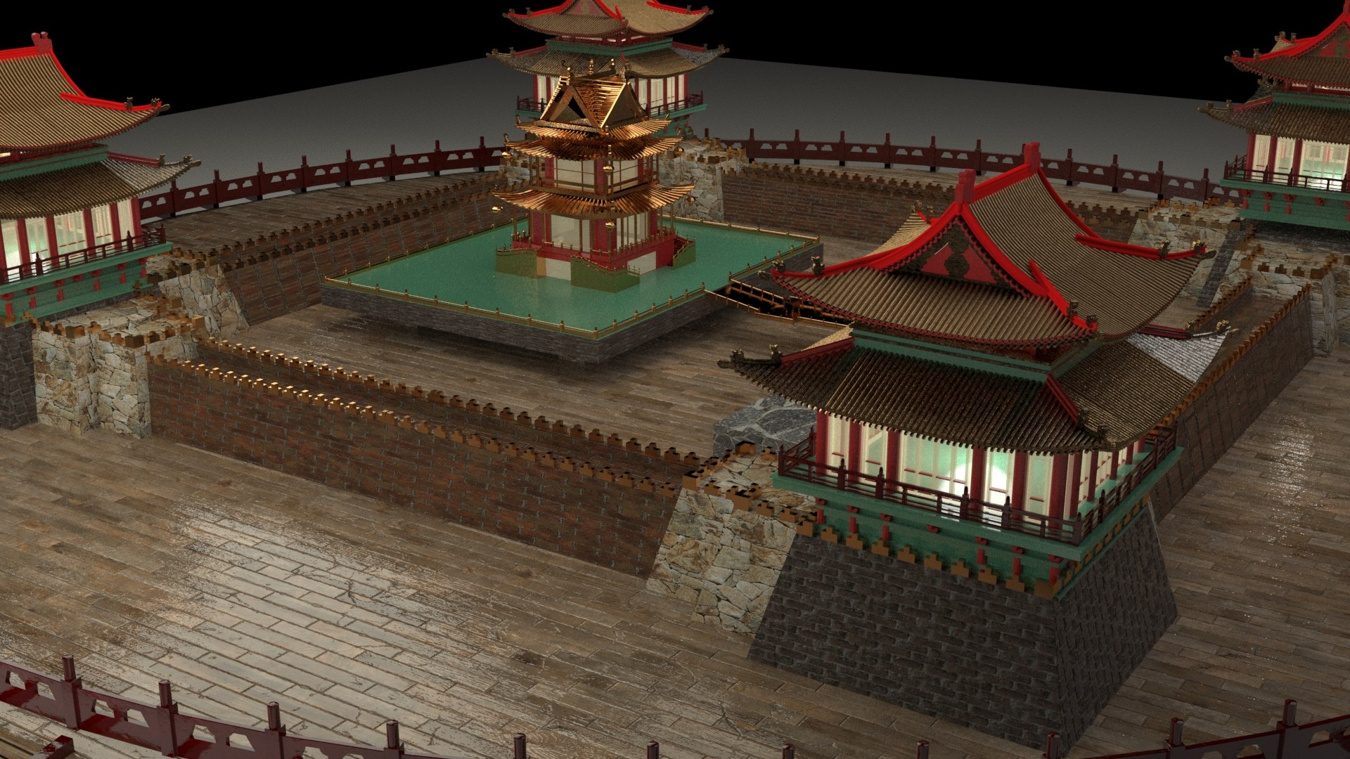 3D Chinese Castle Model - TurboSquid 1940225