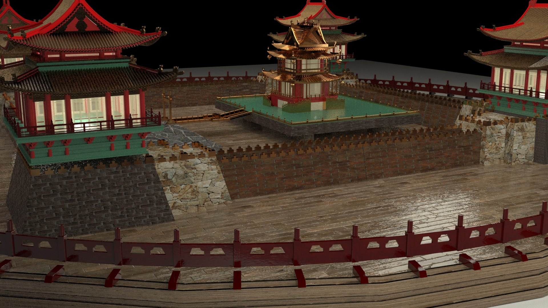 3D Chinese Castle Model - TurboSquid 1940225