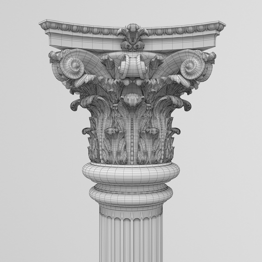 3D модель Модели Коринфская колонна 3D - TurboSquid 1900593