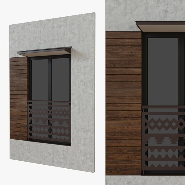 3D Fasade Element Window Railing Ornament - TurboSquid 1774236