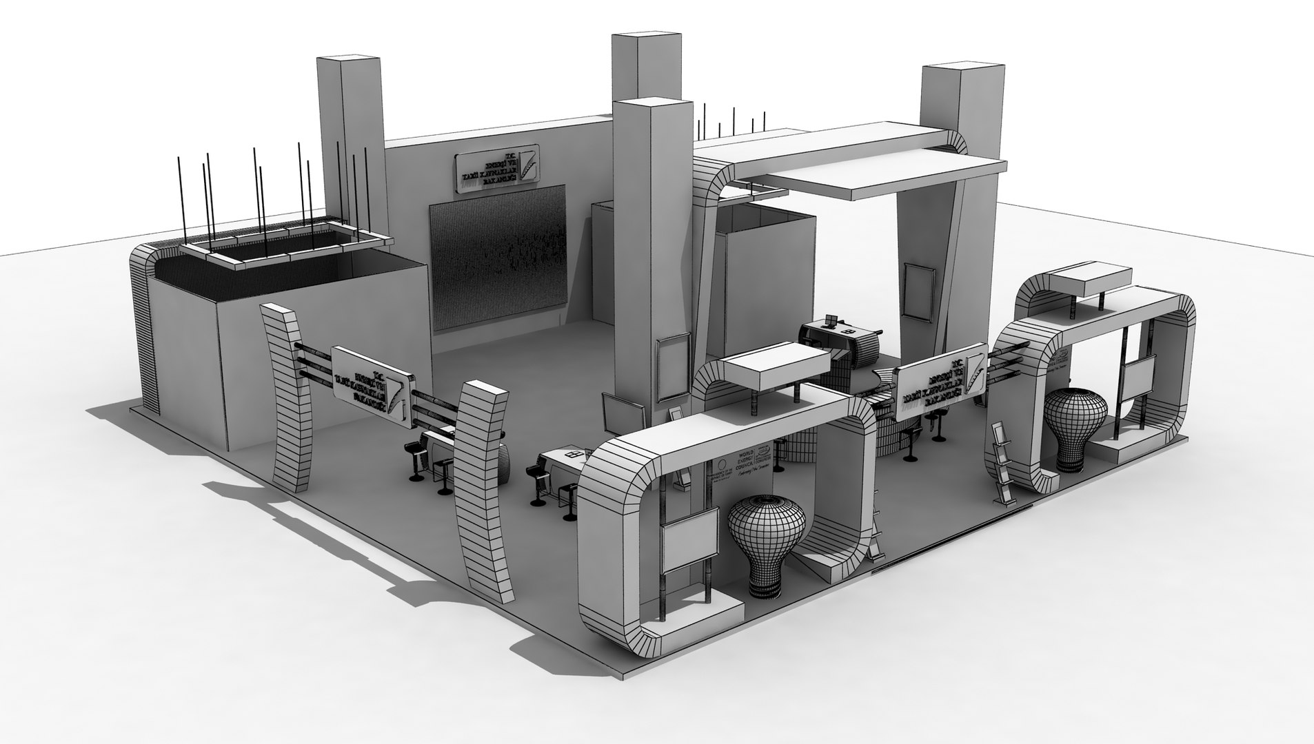 3D Model Fair Stand - TurboSquid 1433958