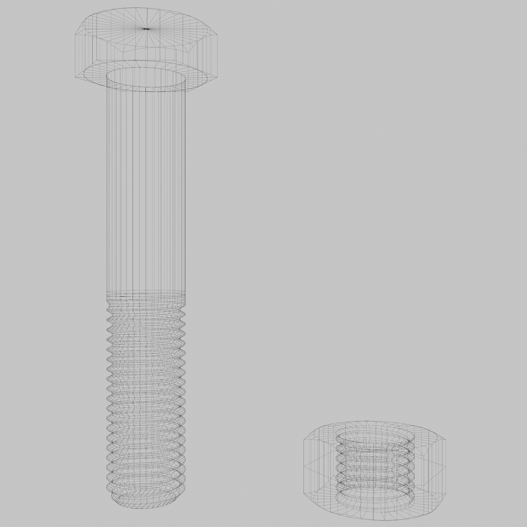 M12 육각 볼트 및 너트, 가는 나사산, 녹슨 철 질감 3D 모델 - TurboSquid 2502136