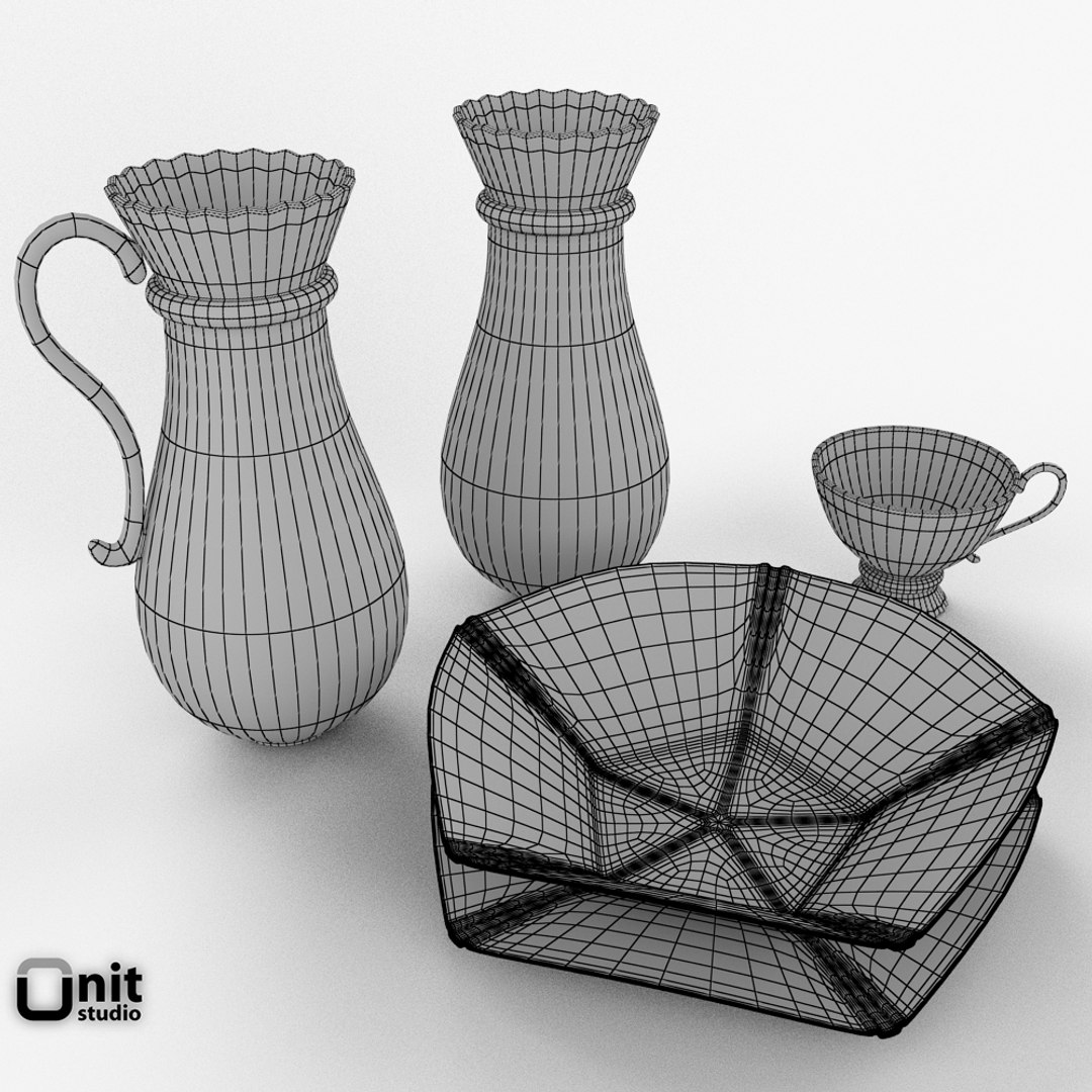Porcelain Set 3d Model