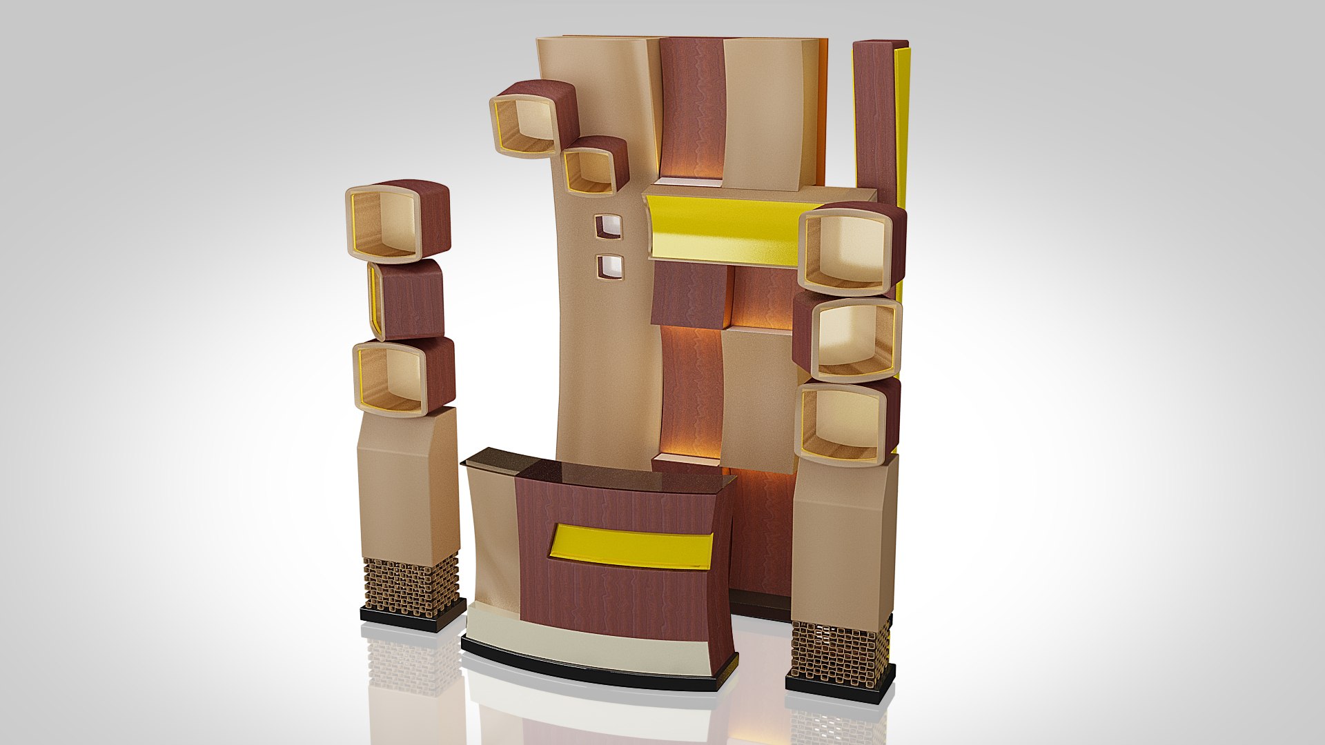 Mini Shop Counter Design 3D Model - TurboSquid 1871267