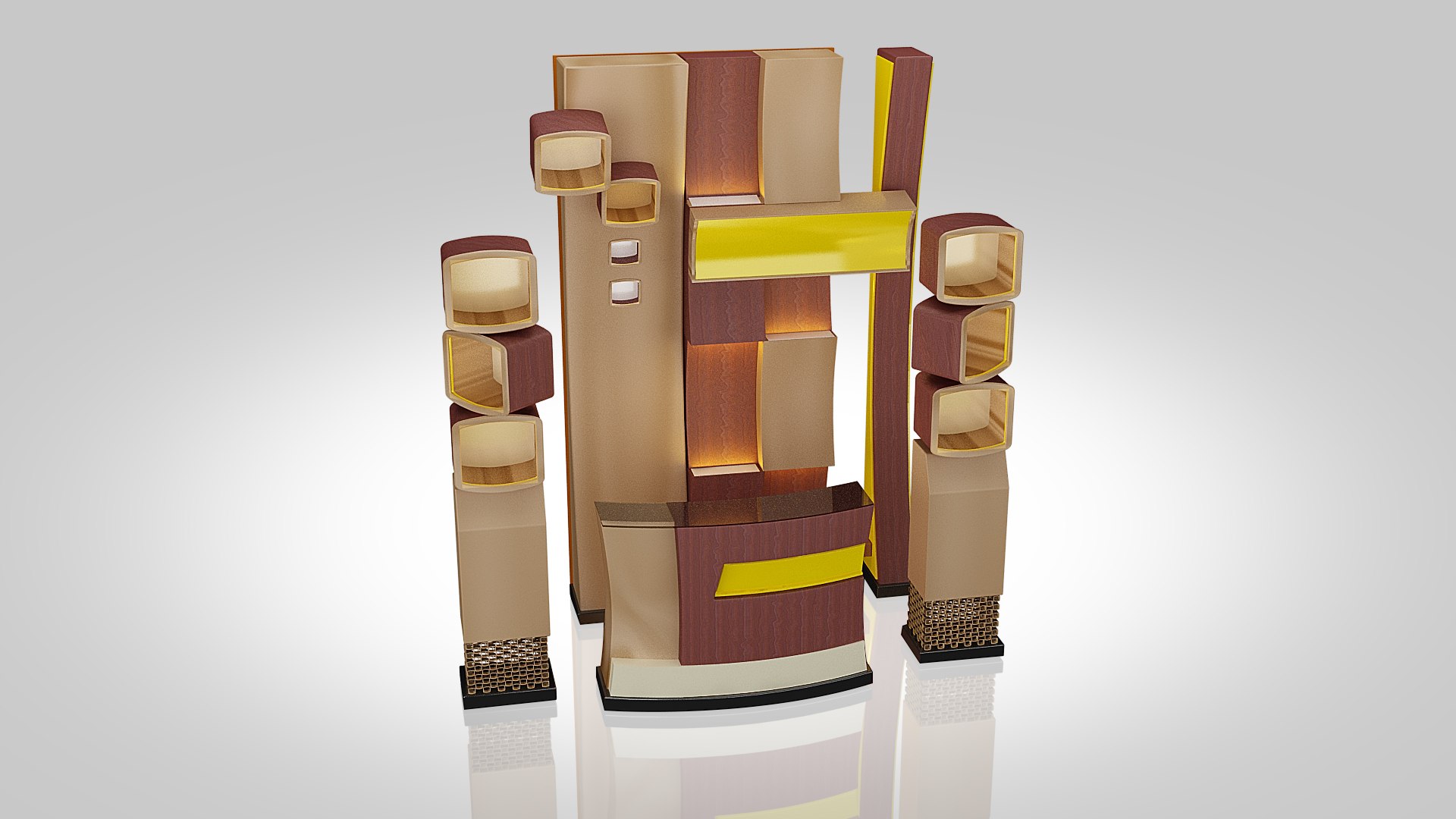 Mini Shop Counter Design 3D Model - TurboSquid 1871267