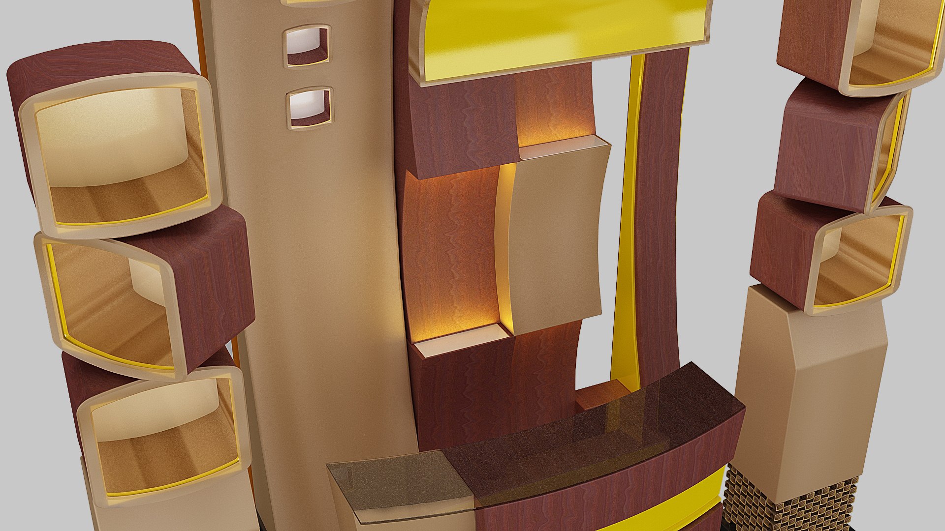 Mini Shop Counter Design 3D Model - TurboSquid 1871267
