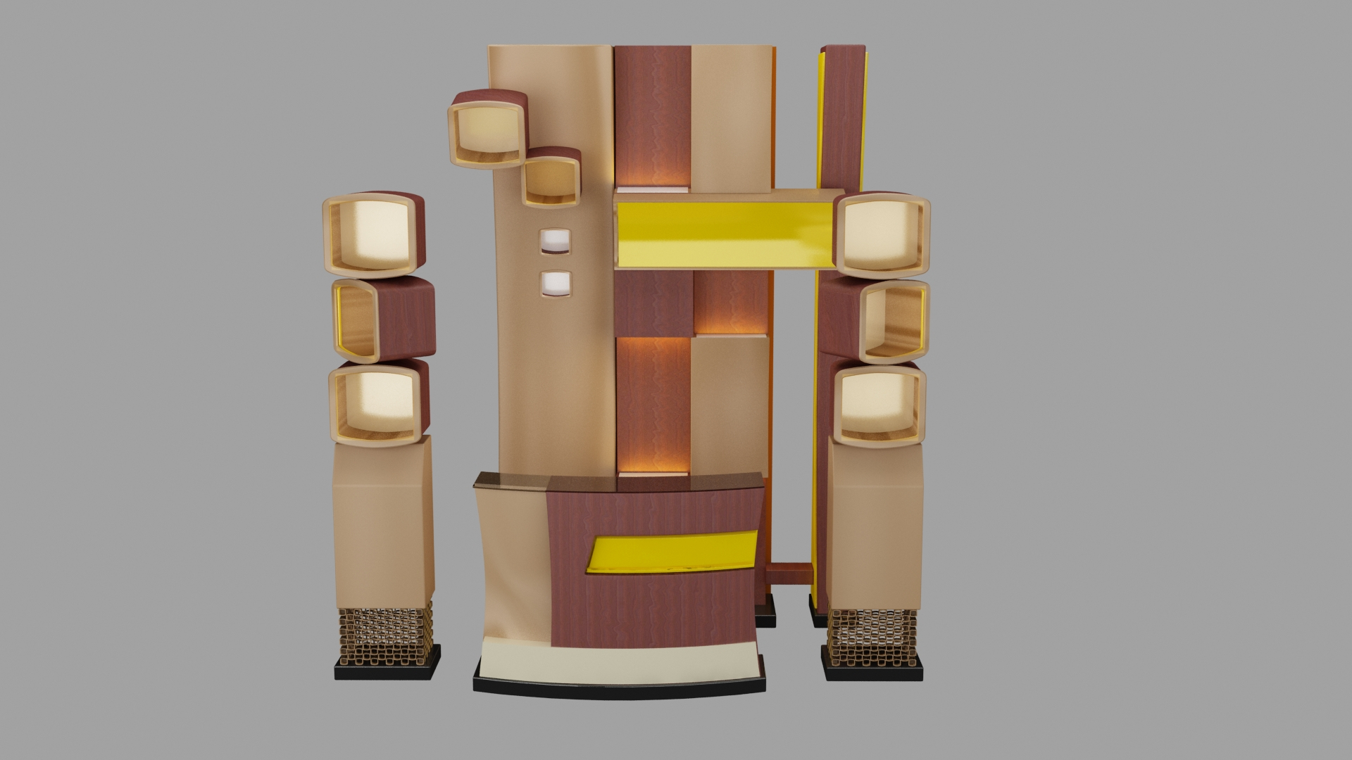 Mini Shop Counter Design 3D Model - TurboSquid 1871267