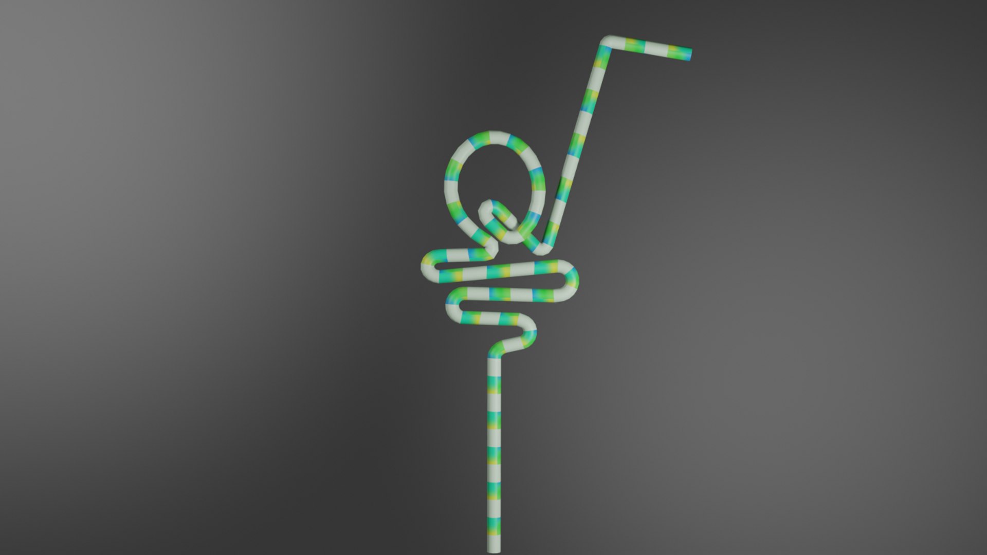3D model Crazy Straw Letter Q - TurboSquid 1801310