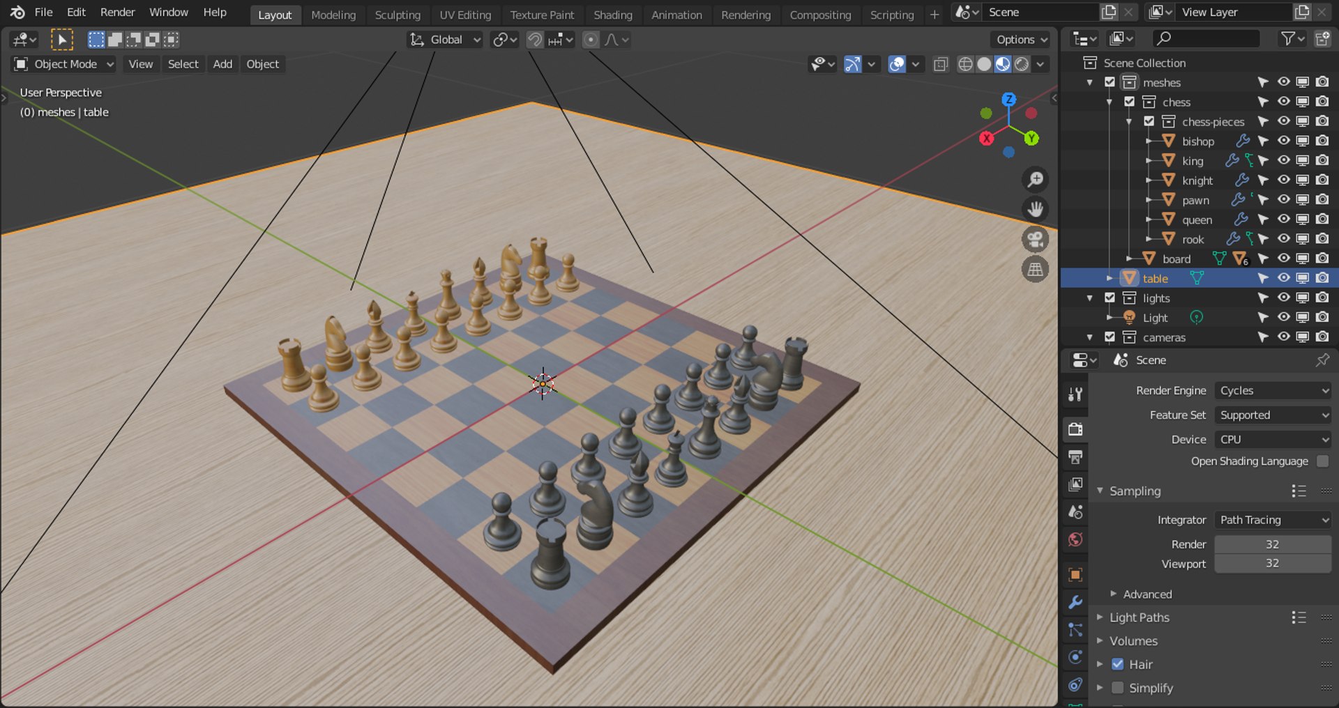 3D model chess board - TurboSquid 1504859