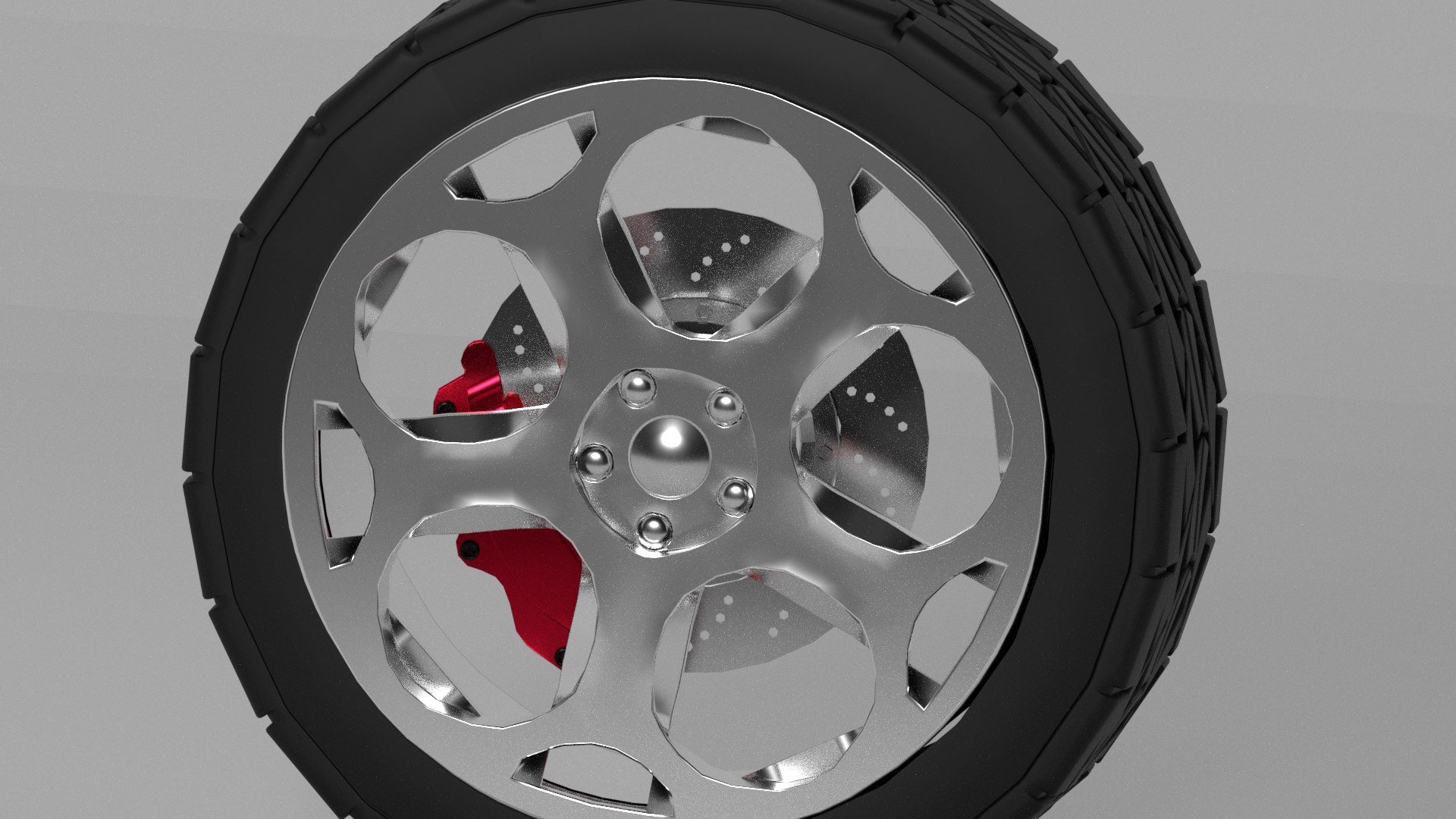 Car Wheel Complete With Rim And Brake Model - TurboSquid 2255189