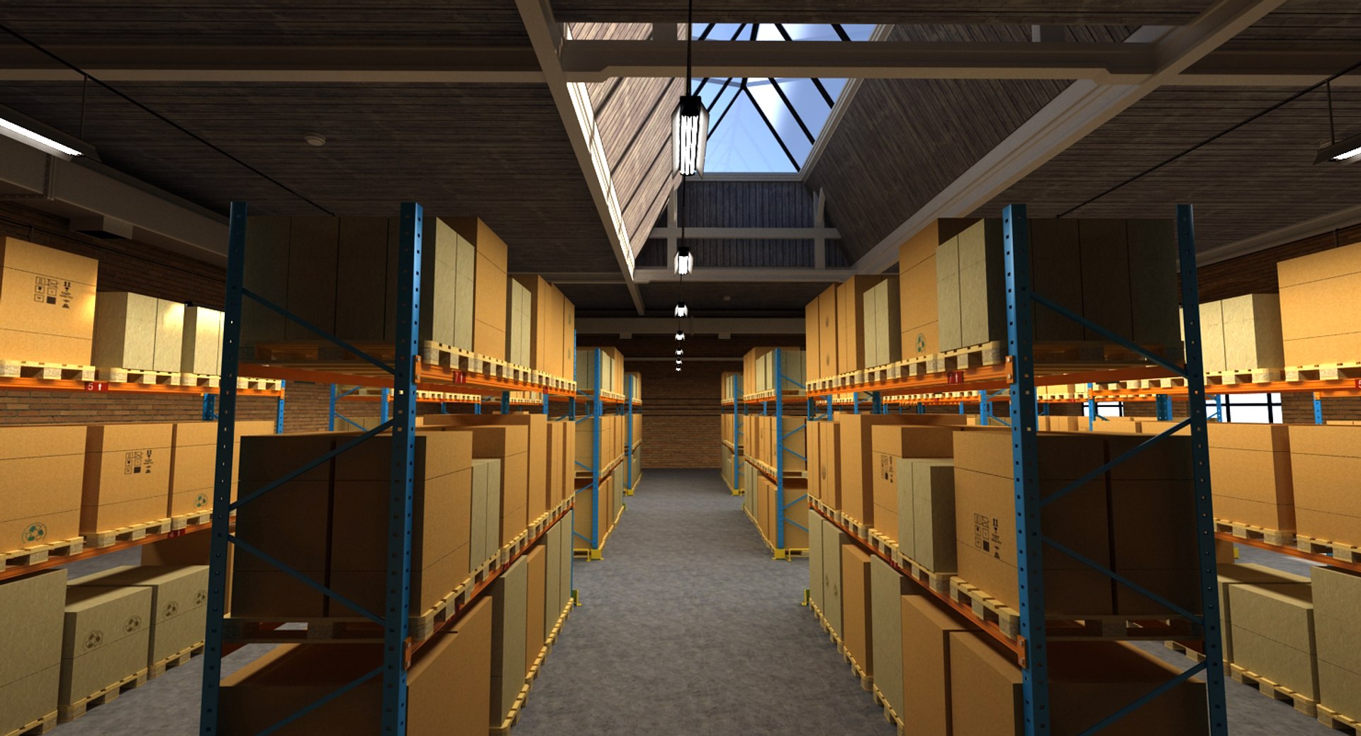 Warehouse Scene 15 3d 3ds