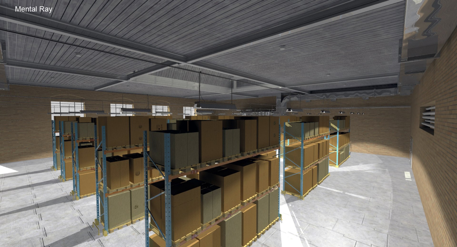 Warehouse Scene 15 3d 3ds