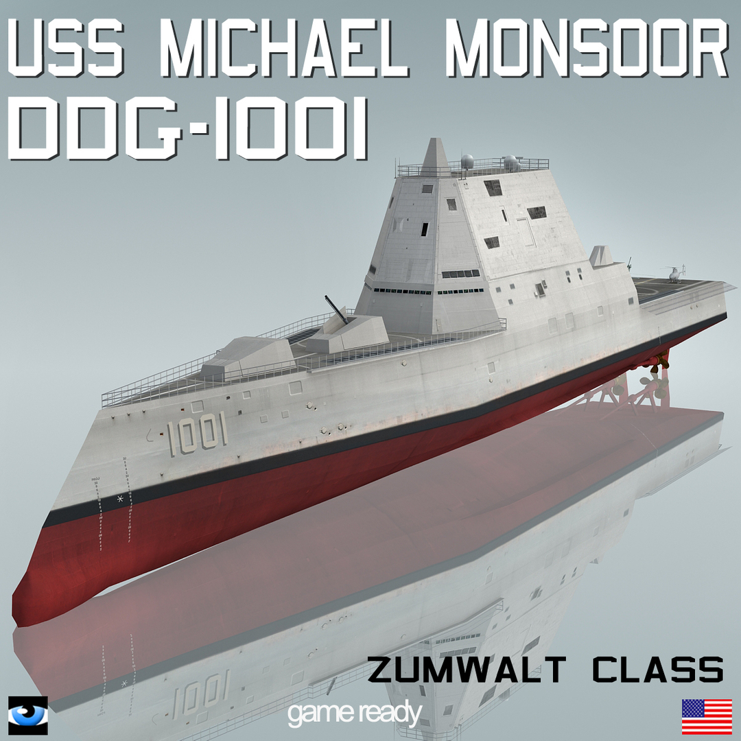 3d 3ds uss michael monsoor ddg-1001