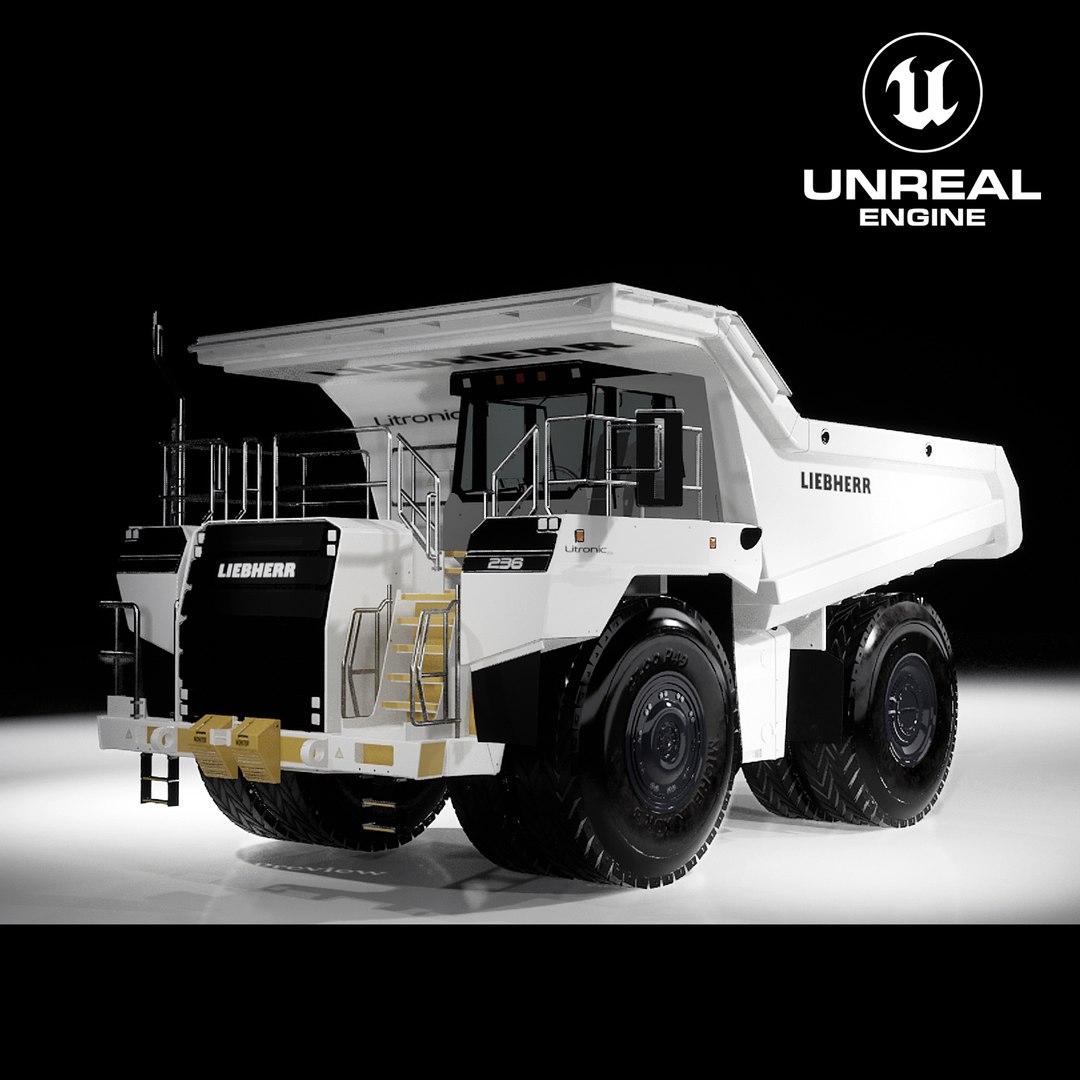 Liebherr Mining Dump Truck PBR 3D Model - TurboSquid 2239124