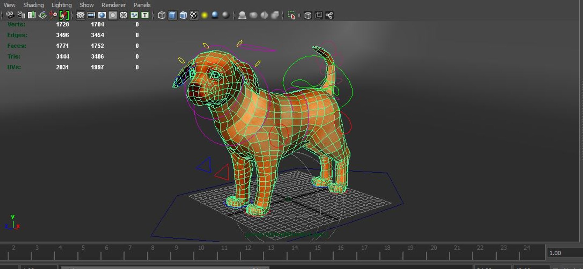 Dog Rigged 3d 3ds