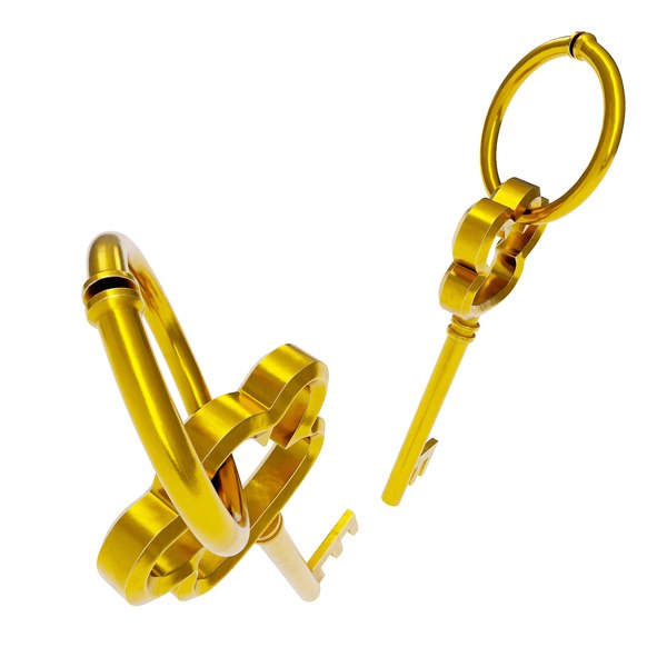 Antique gold key 3d model 3D model - TurboSquid 1976565