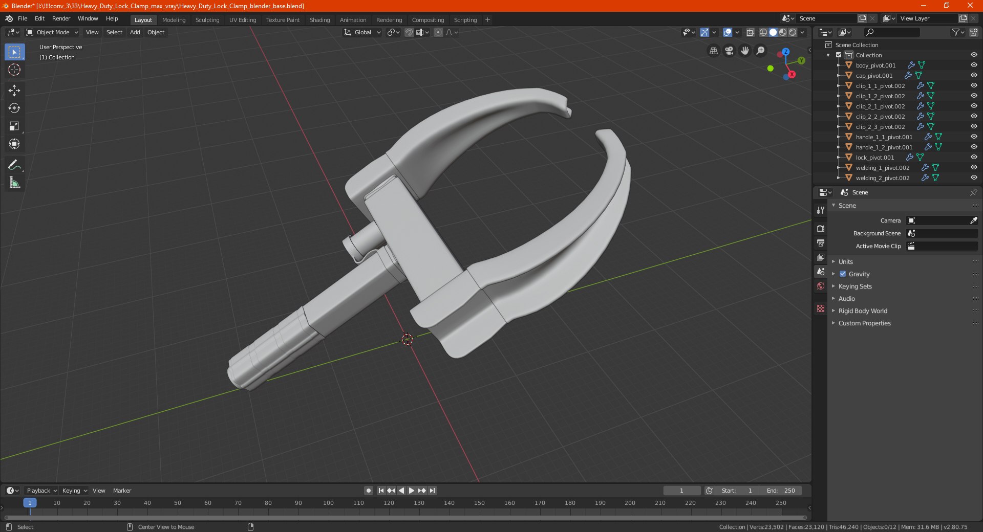 Heavy Duty Lock Clamp 3D Model - TurboSquid 1607798