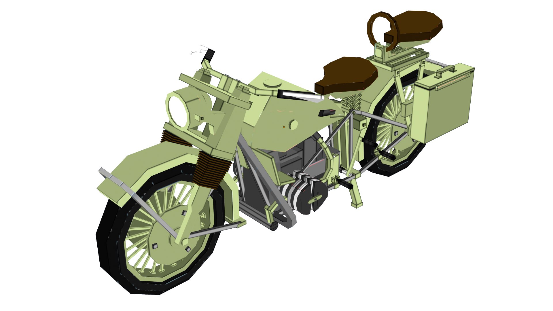 3D WW2 Motorcycle - TurboSquid 2248368