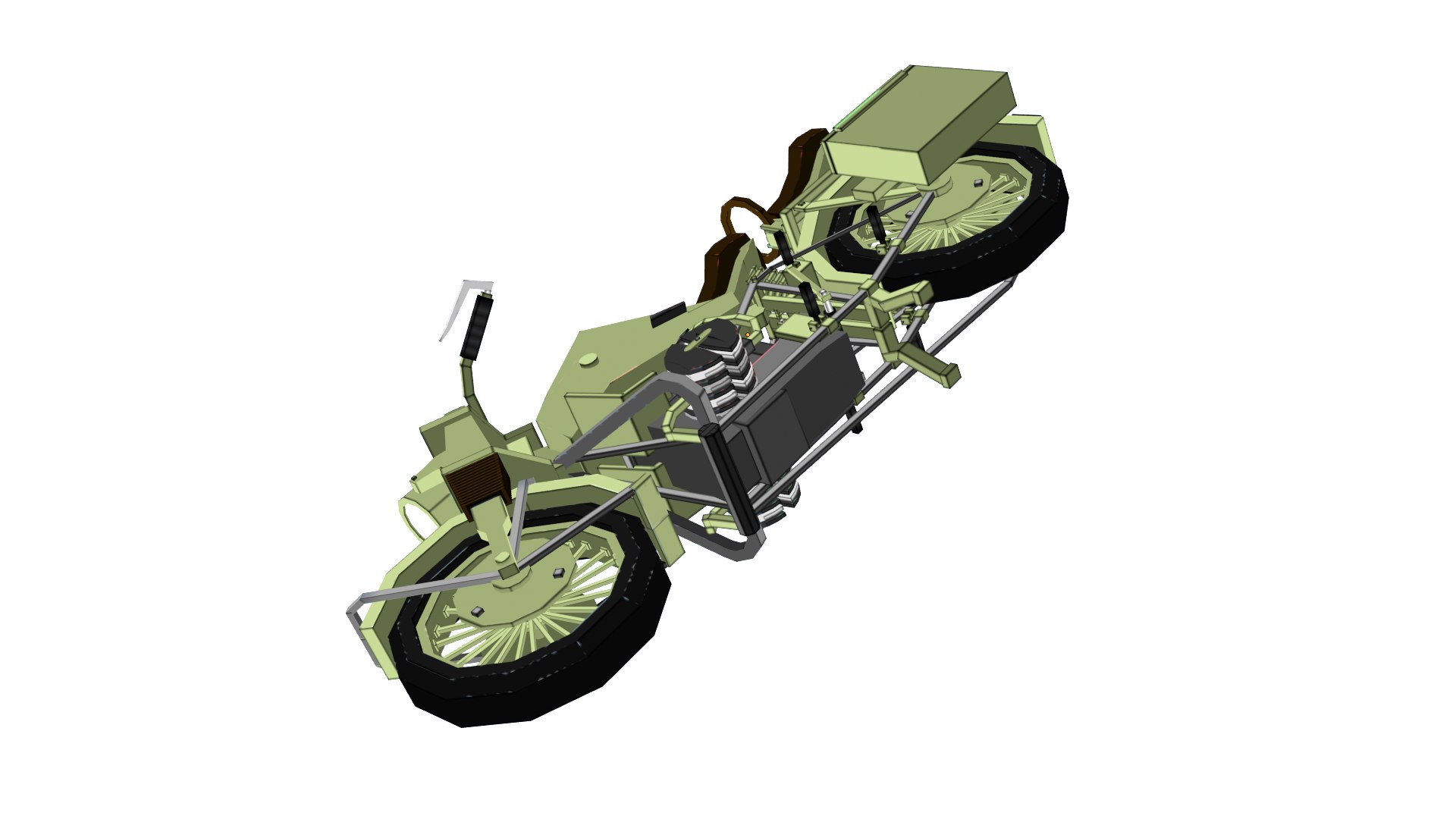 3D WW2 Motorcycle - TurboSquid 2248368