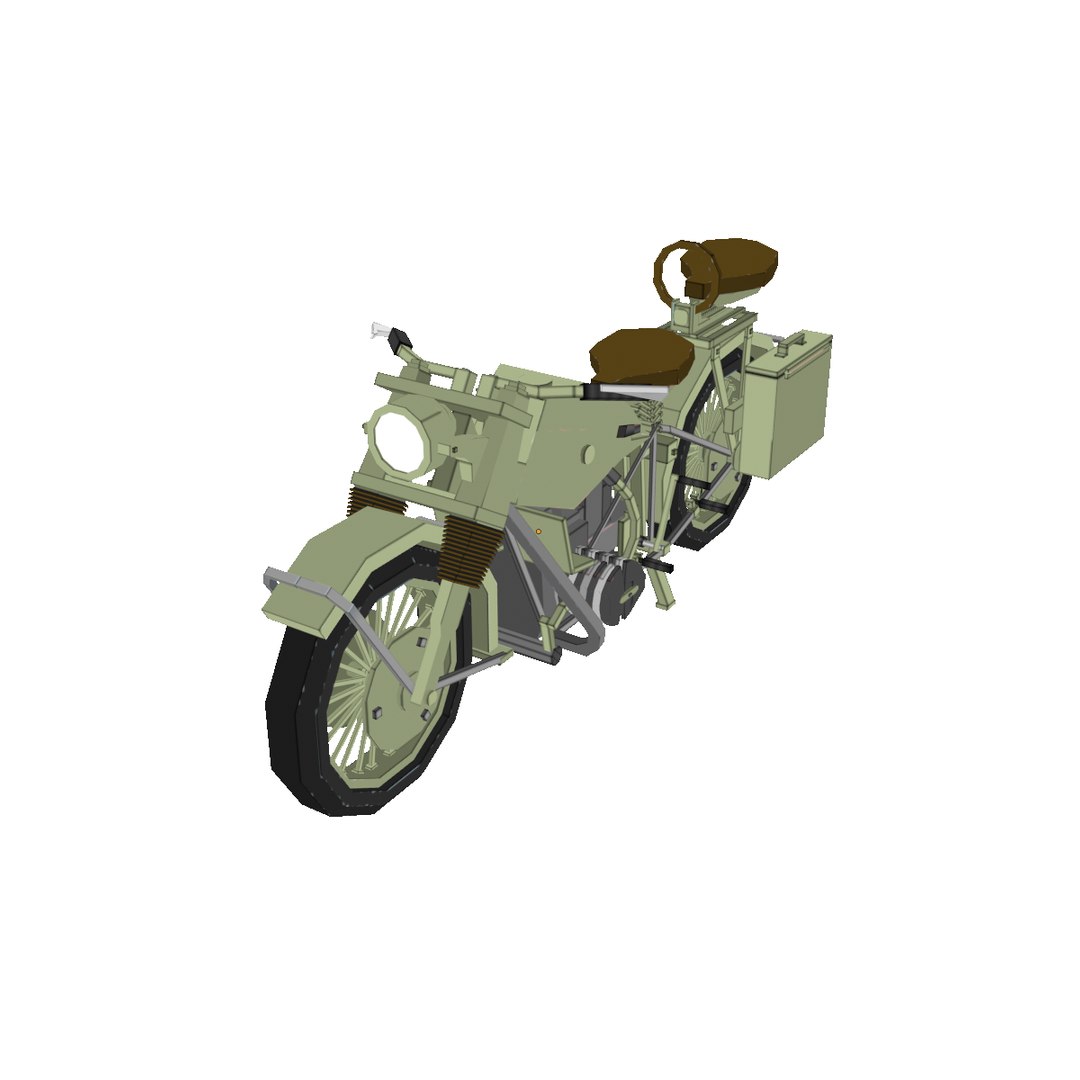 3D WW2 Motorcycle - TurboSquid 2248368