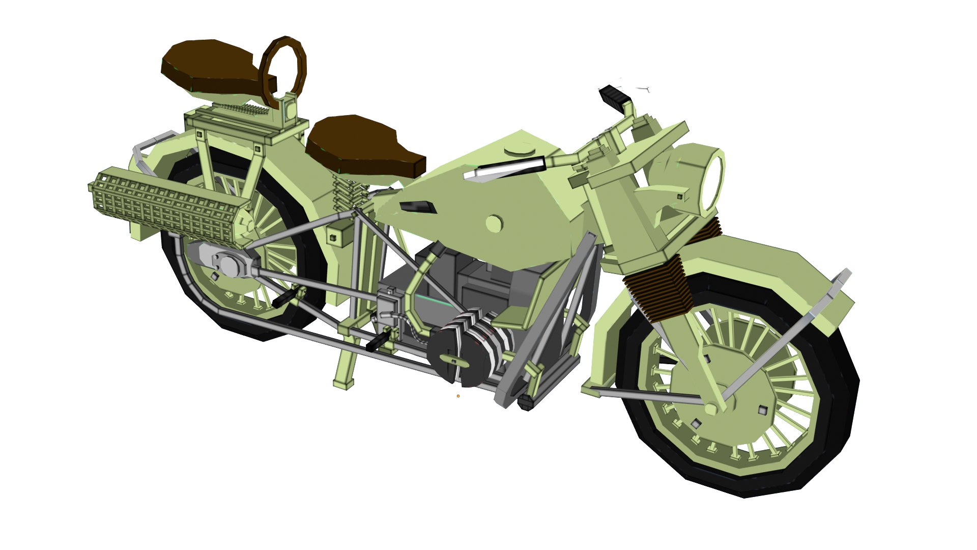 3D WW2 Motorcycle - TurboSquid 2248368