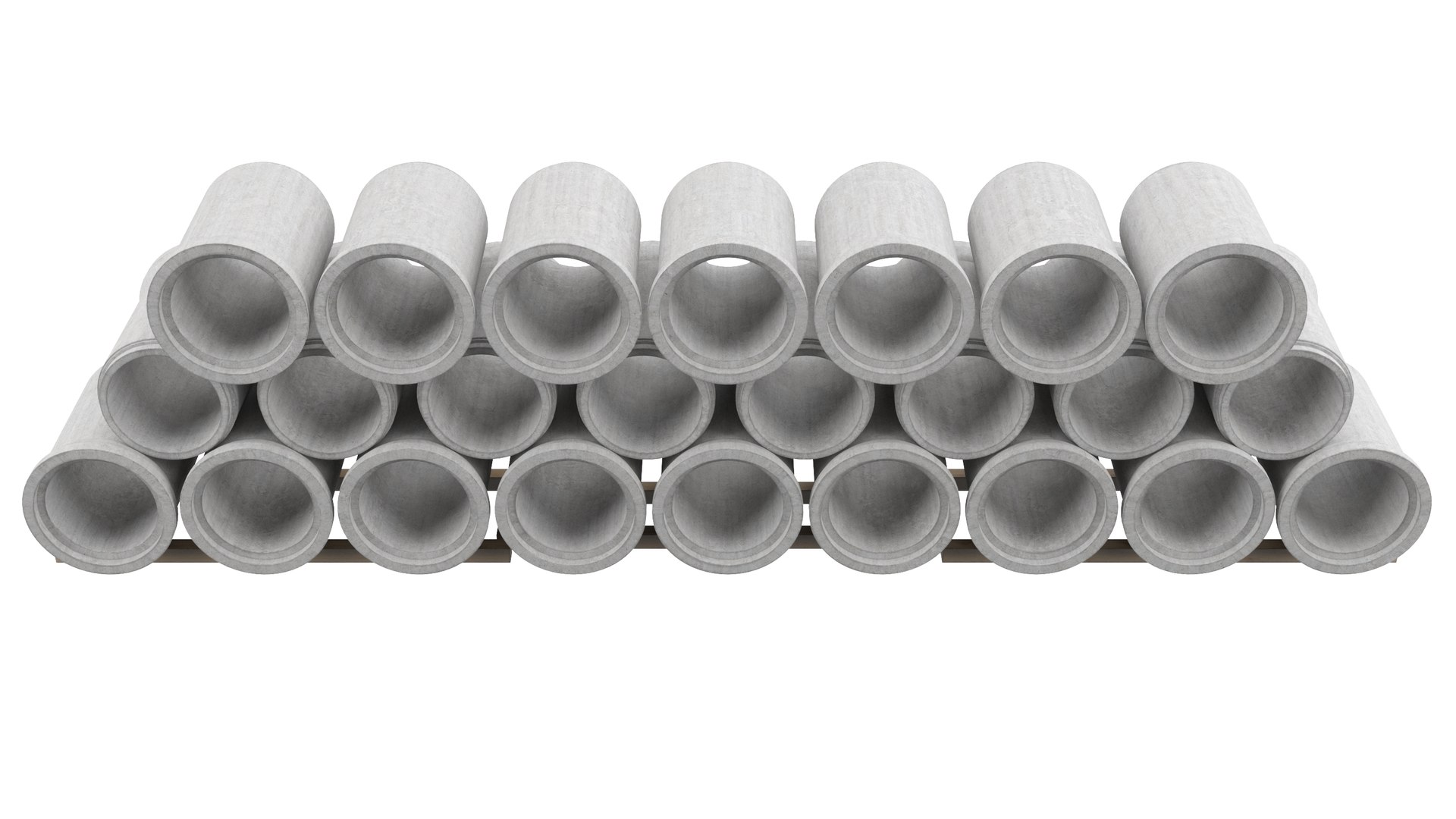 3D Concrete Pipe Stack - TurboSquid 2012950