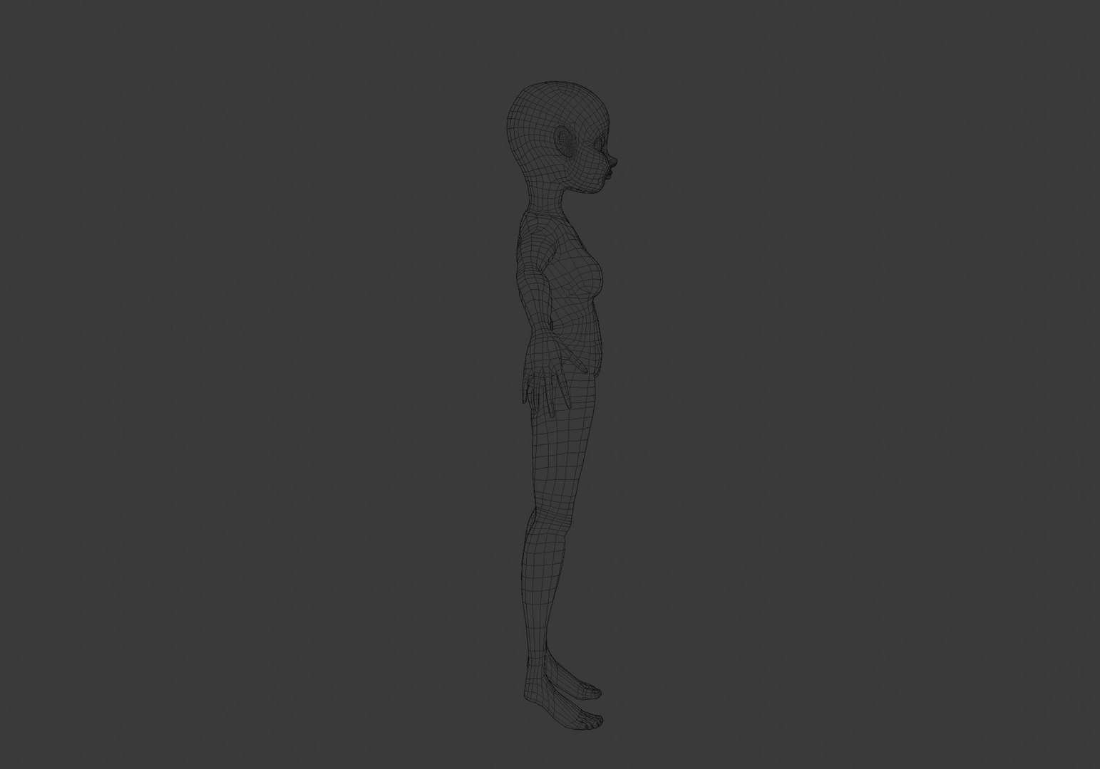Female Cartoon Body 3D Model - TurboSquid 1910325