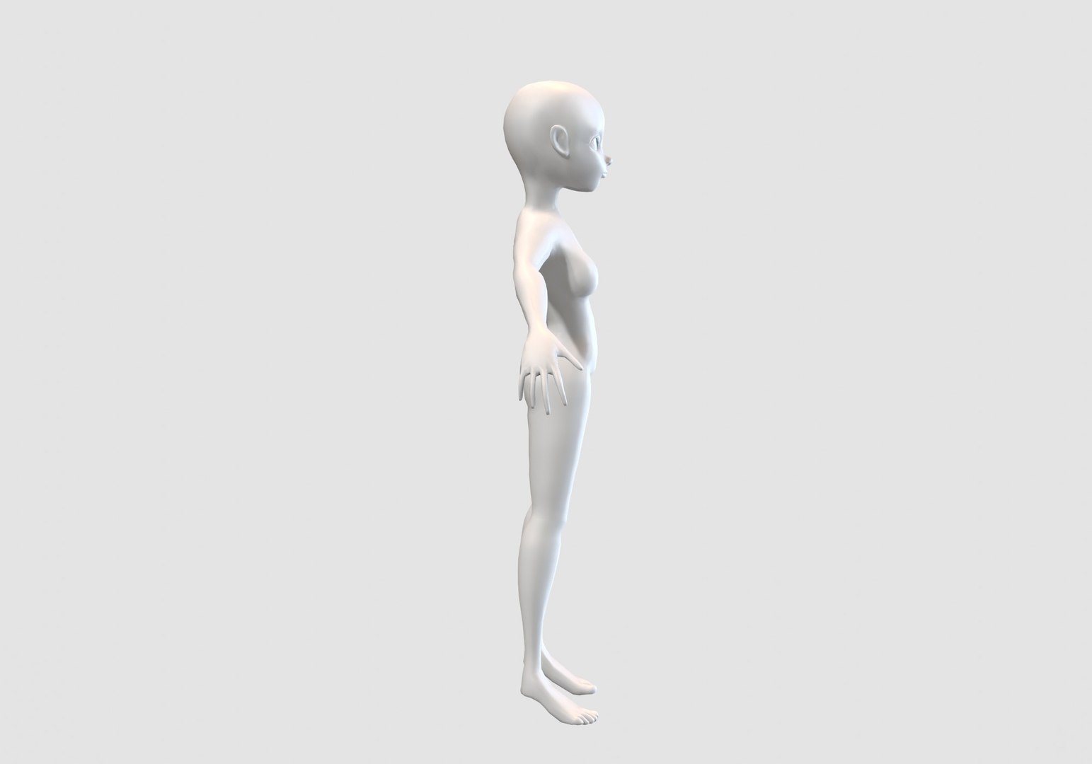 Female Cartoon Body 3D Model - TurboSquid 1910325