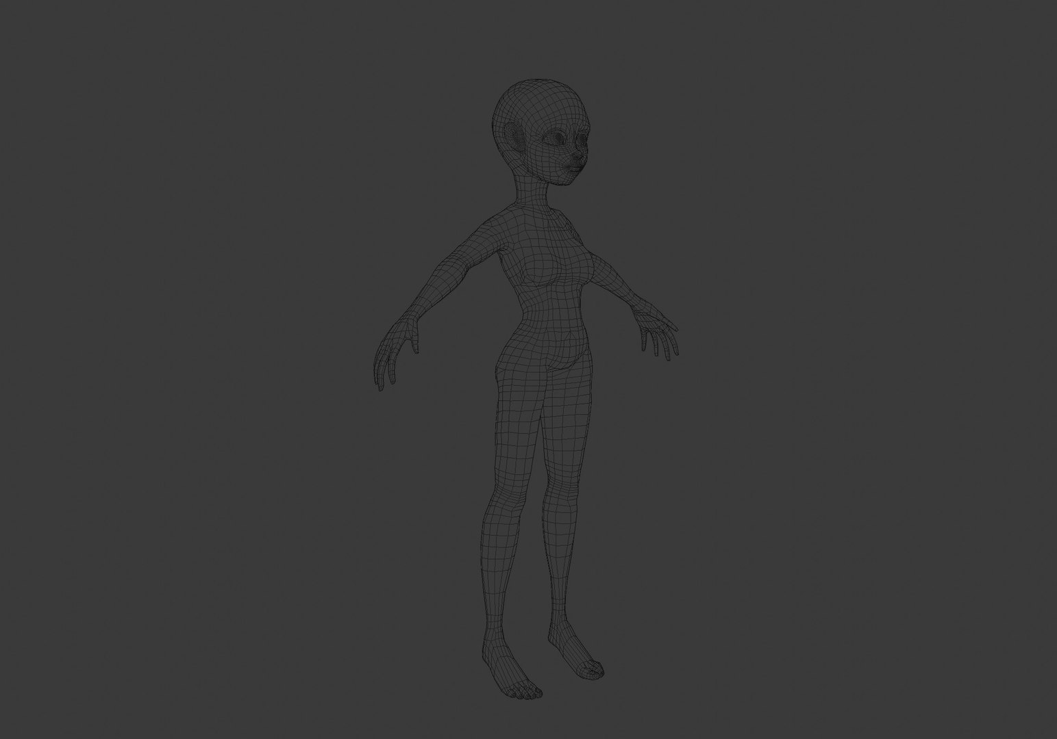 Female Cartoon Body 3D Model - TurboSquid 1910325