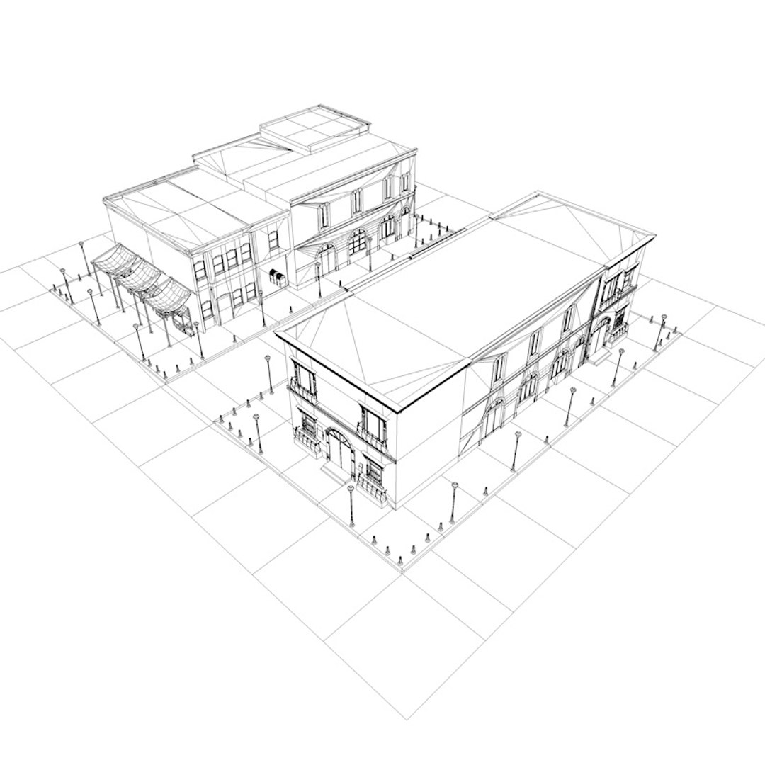 3d Model Street Scene