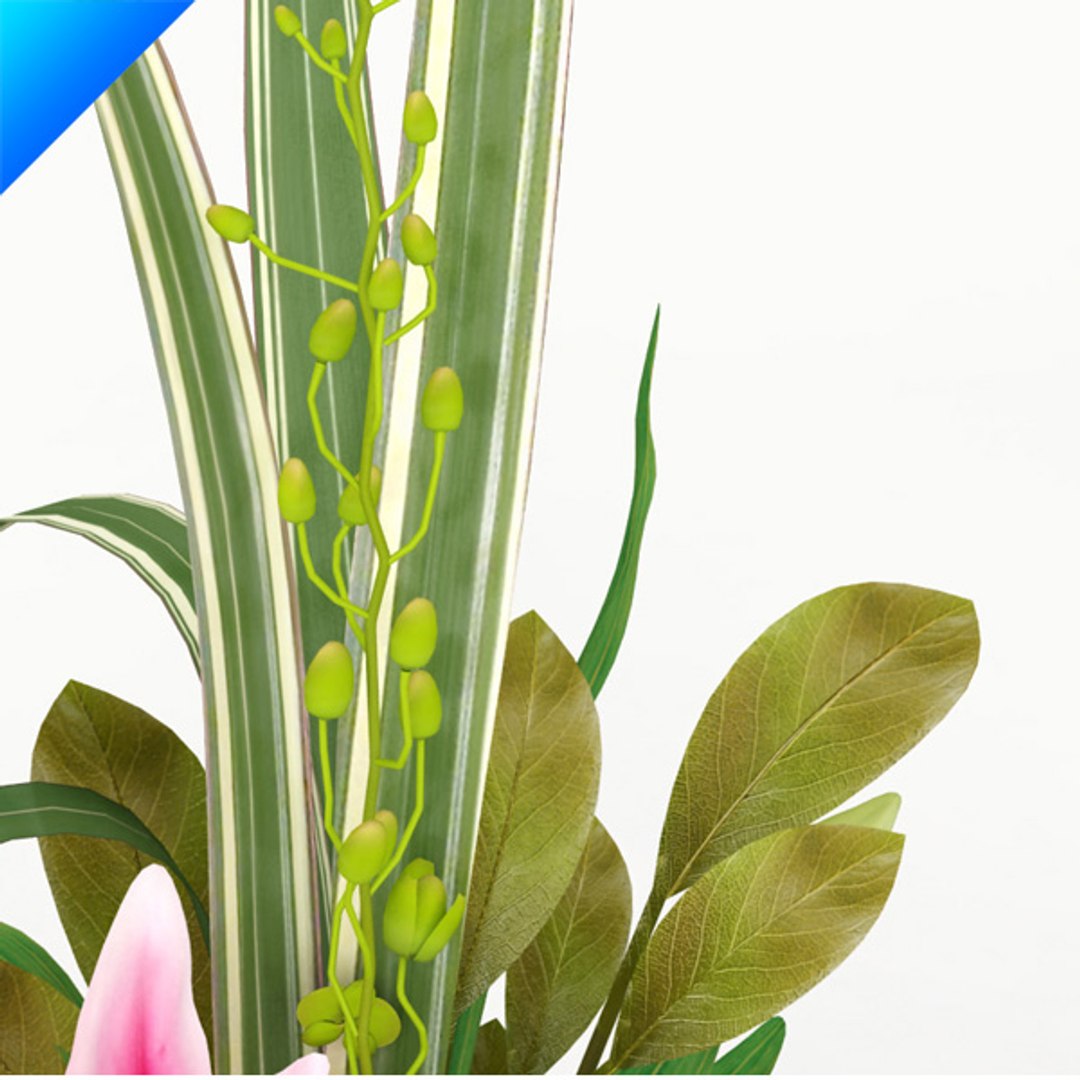 3d model flower arrangement