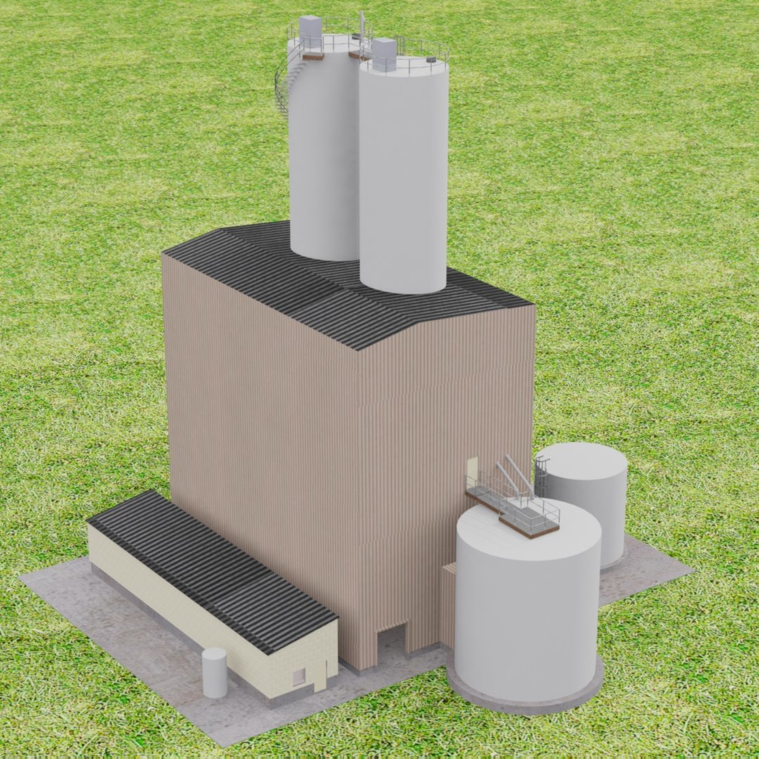 Tank Building 3d Model