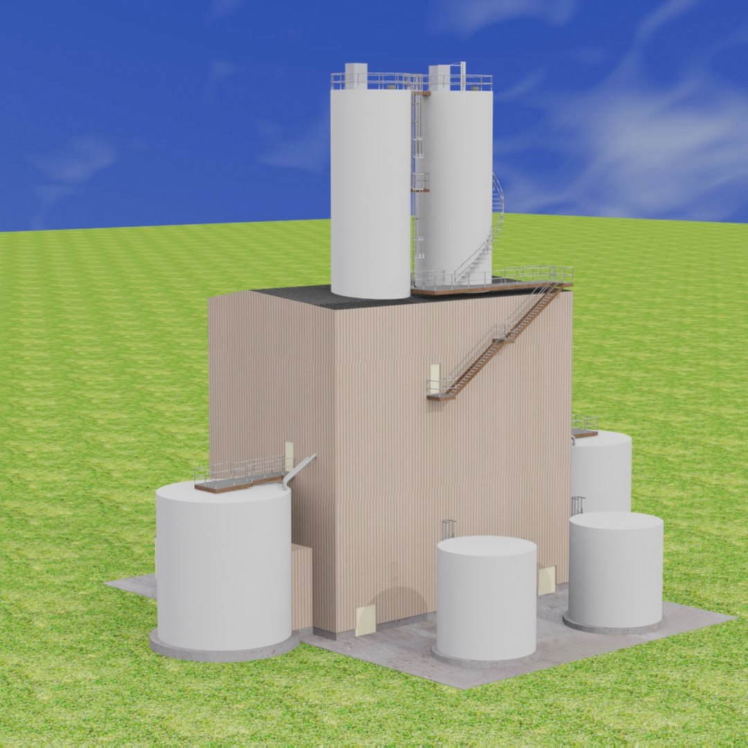 Tank Building 3d Model