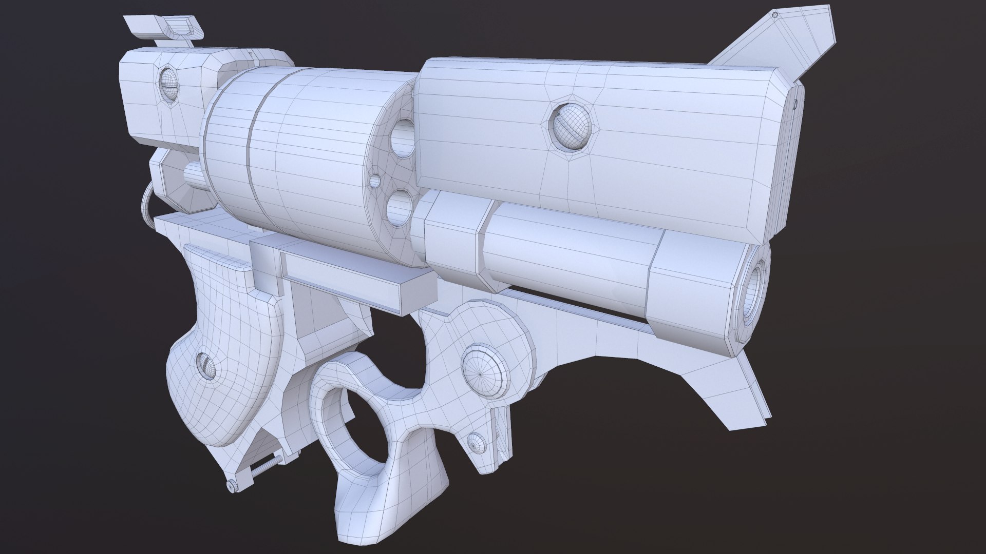 Cyberpunk Revolver Weapon 3D Model - TurboSquid 1306516