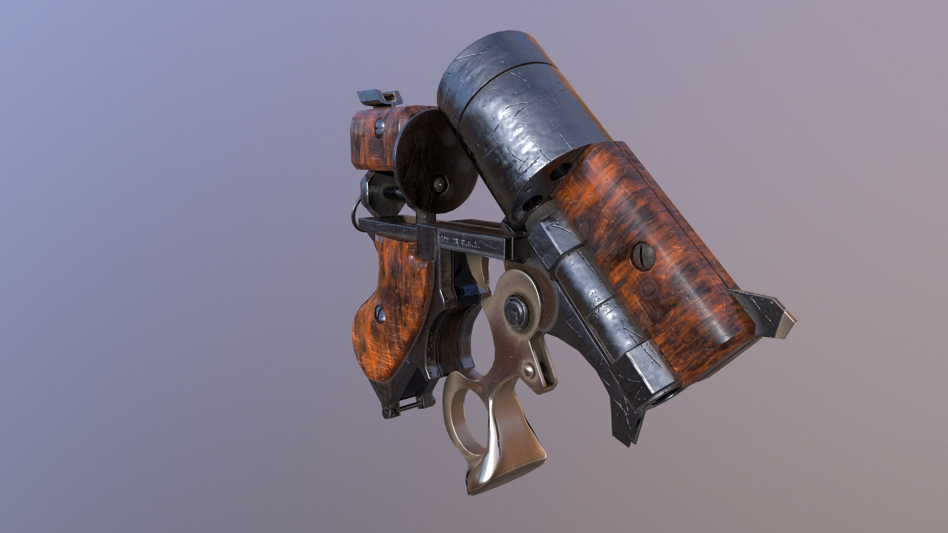 Cyberpunk Revolver Weapon 3D Model - TurboSquid 1306516