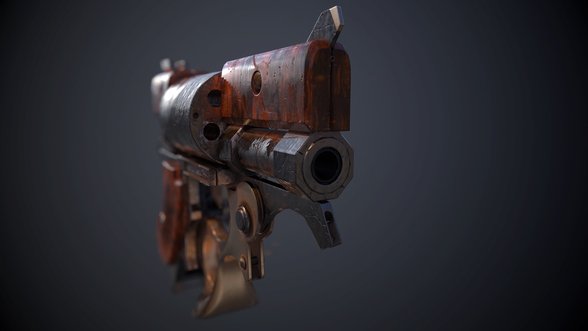 Cyberpunk Revolver Weapon 3D Model - TurboSquid 1306516
