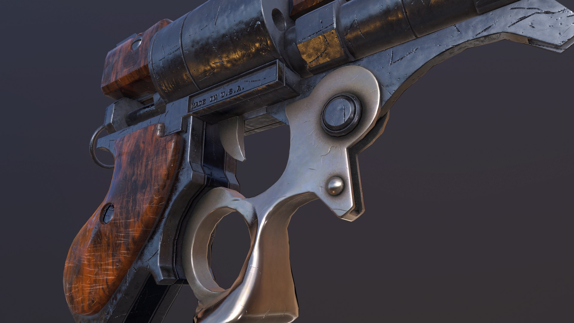 Cyberpunk Revolver Weapon 3D Model - TurboSquid 1306516