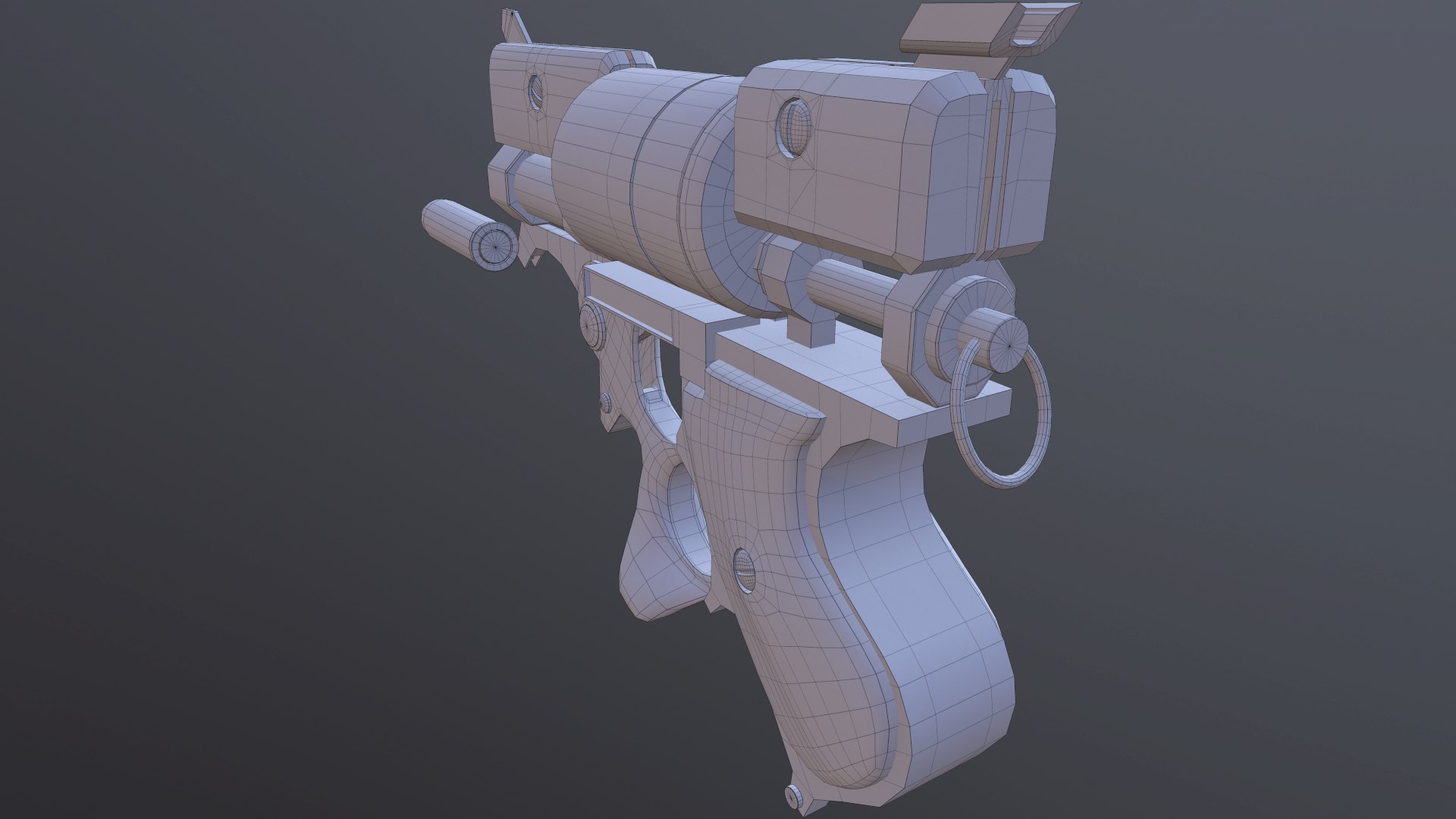 Cyberpunk Revolver Weapon 3D Model - TurboSquid 1306516