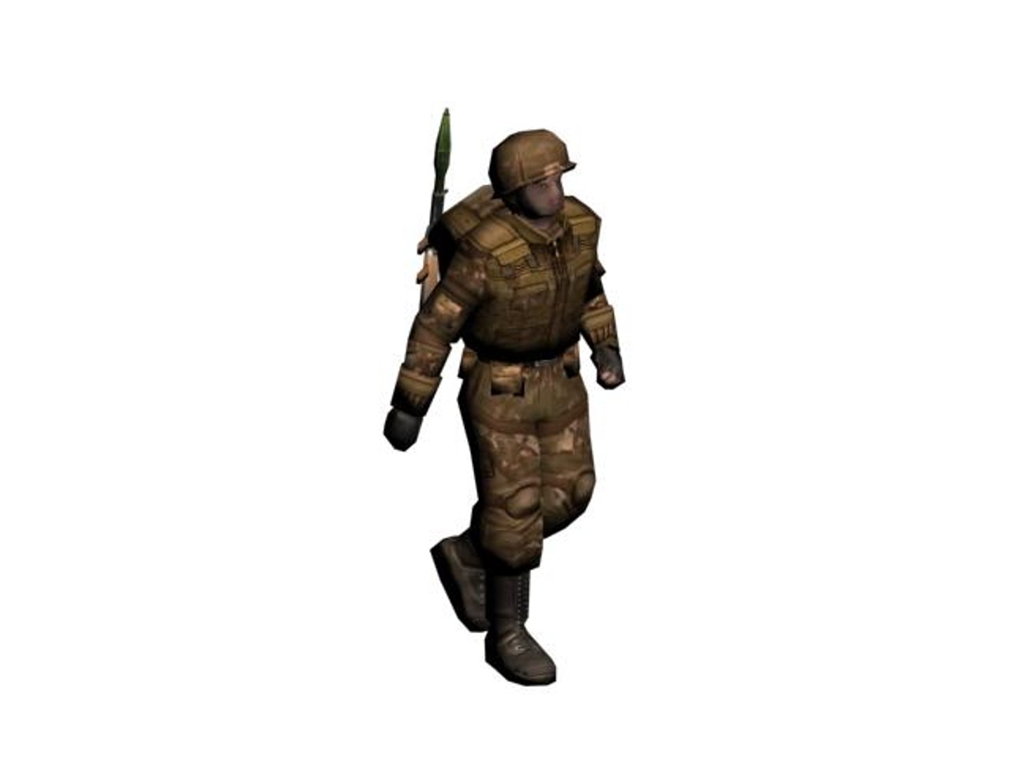 3d Model Soldier Rpg-7