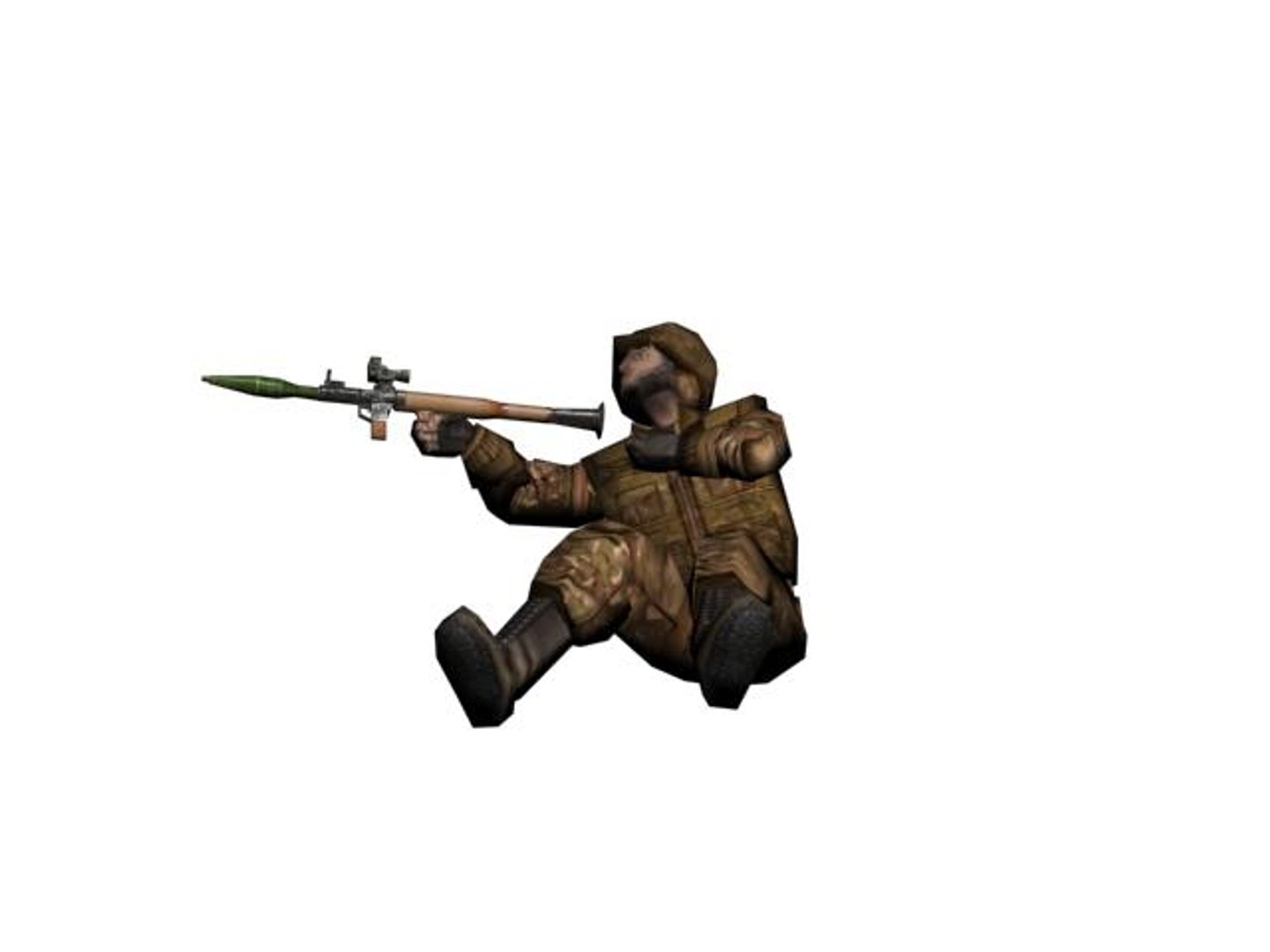 3d Model Soldier Rpg-7
