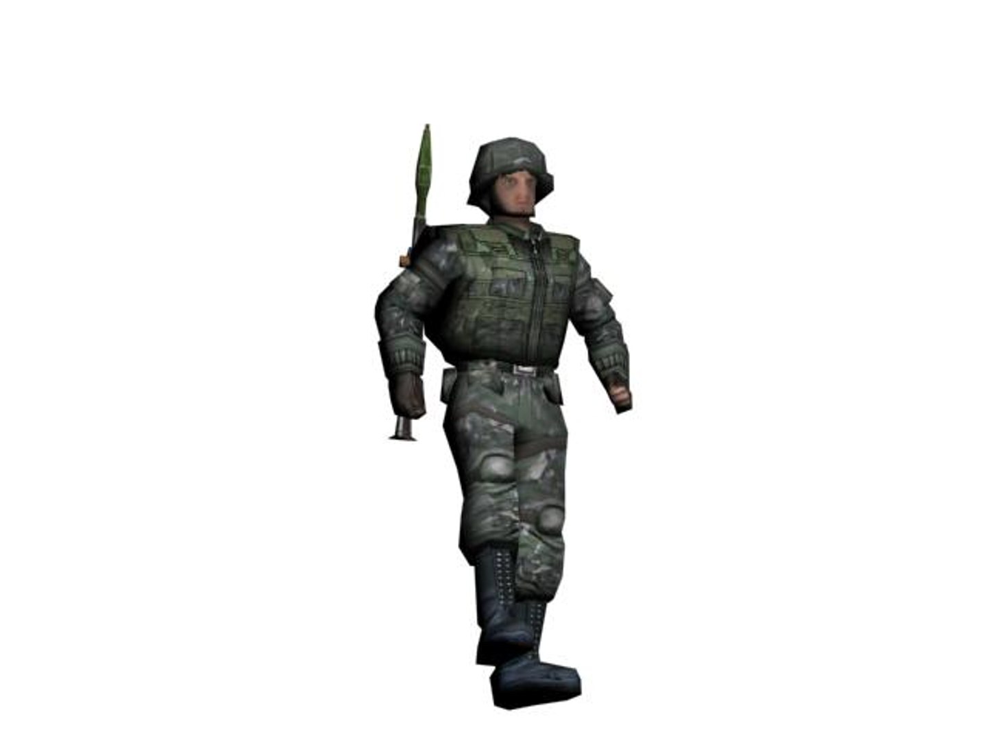 3d Model Soldier Rpg-7