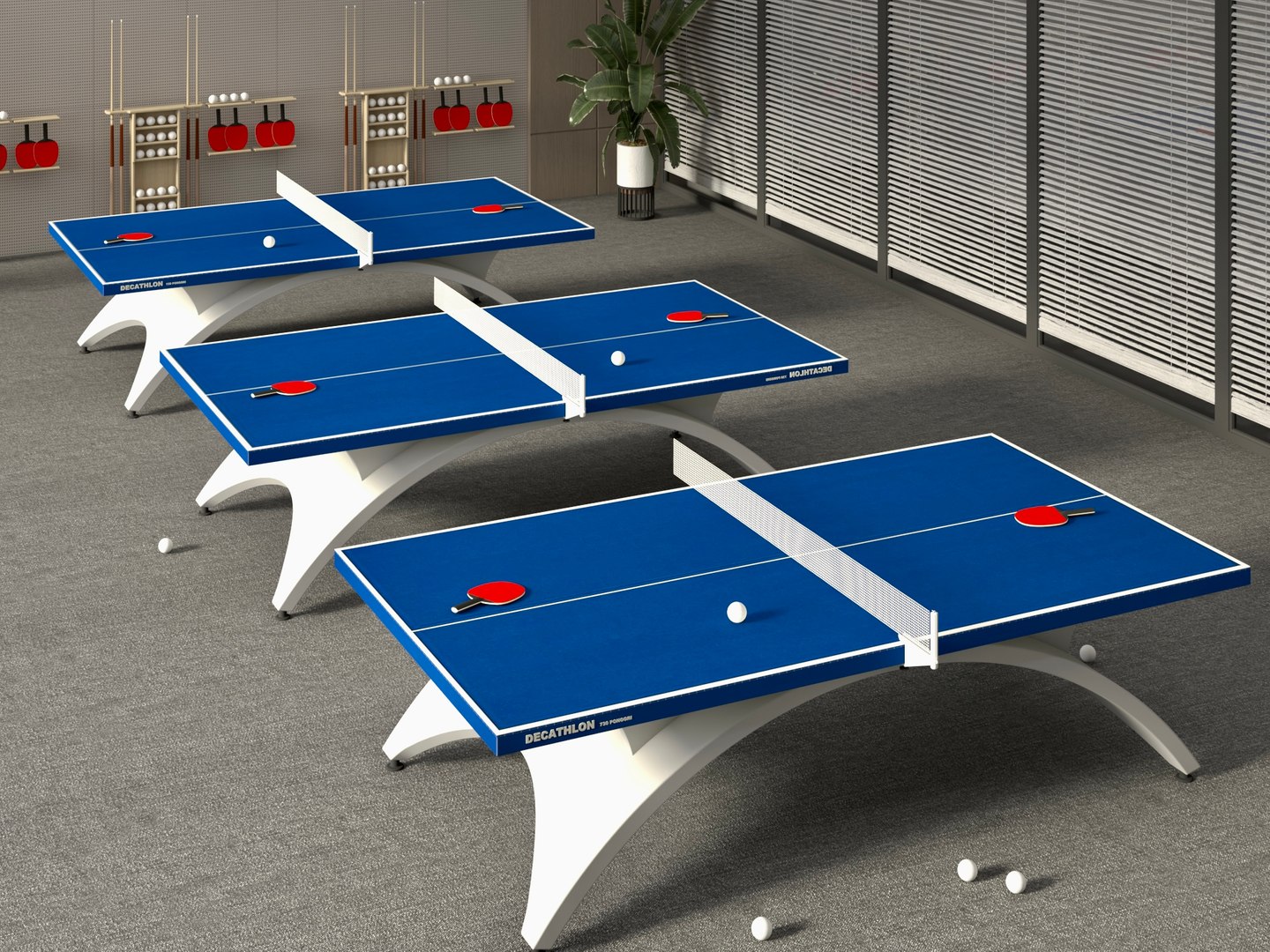 3D Ping Pong Table Set - TurboSquid 2202612