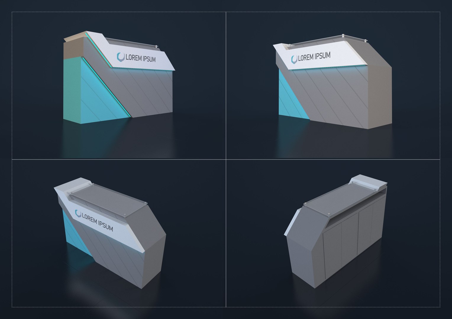 3D Exhibition Event Booth Model - TurboSquid 1529033